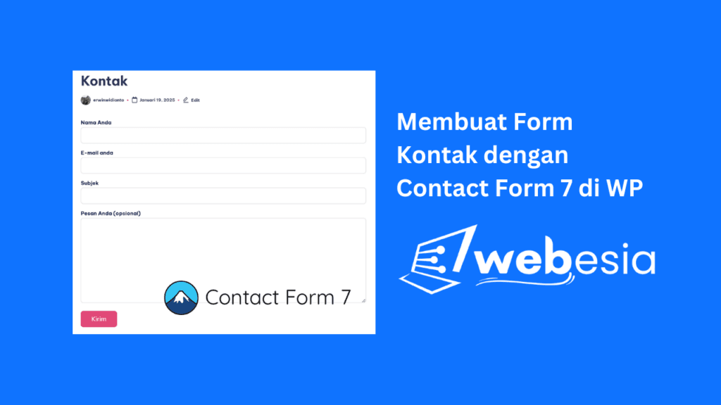 Cara Membuat Form Kontak di WordPress dengan Plugin Contact Form 7 - WebEsia